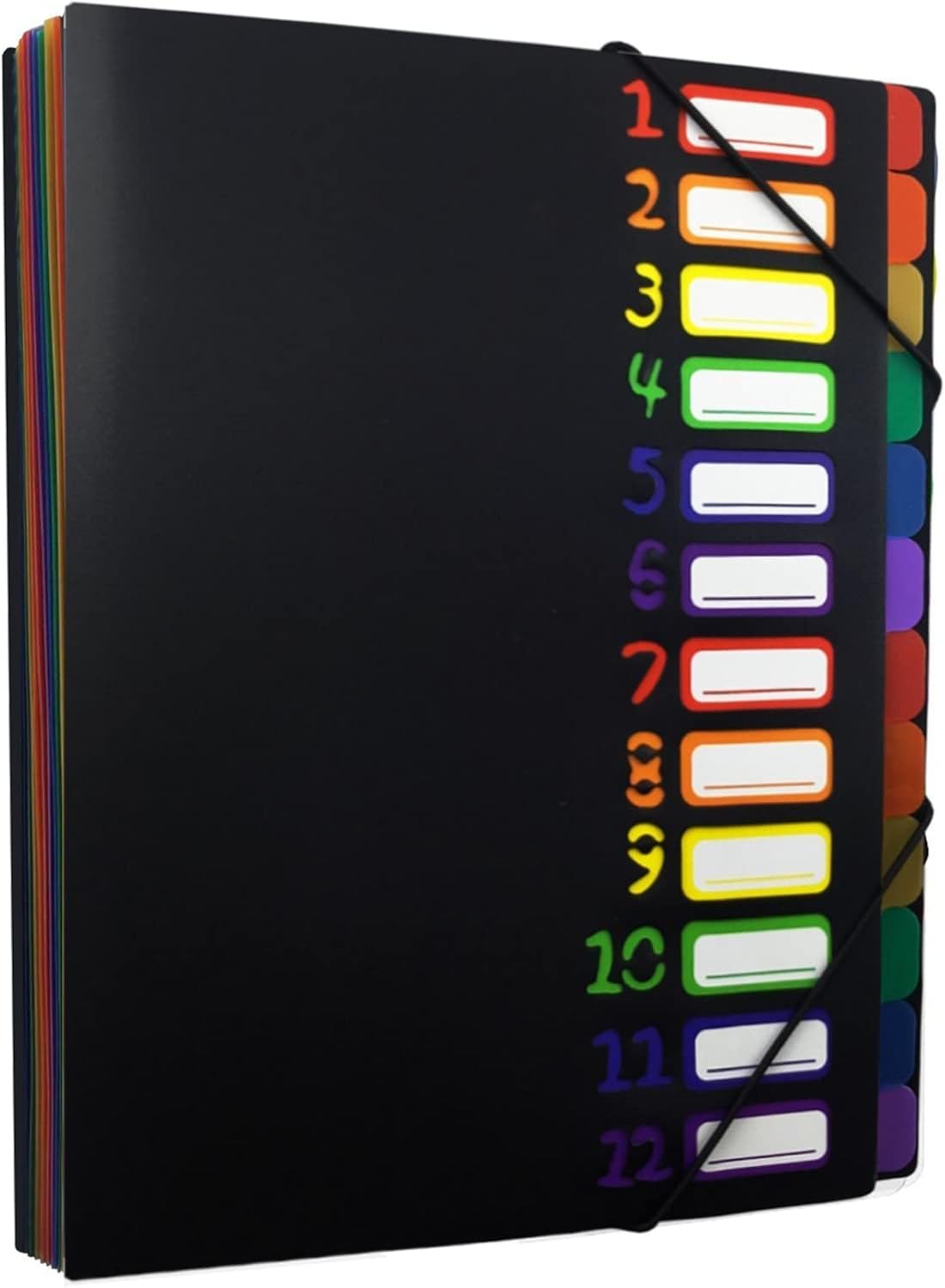 UBAYMAX Trieur A4, Trieur Document 12 Compartiments Colorés avec ...
