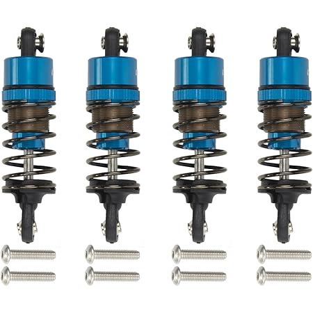 Amazon.com: 1/10 RC Oil Filled Shocks for Tamiya TT02 TT01 Front Rear ...
