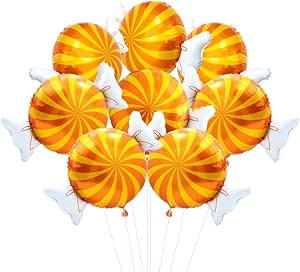 Amazon.com: Deermon Halloween Orange Sweet Candy Party Balloon For Baby ...