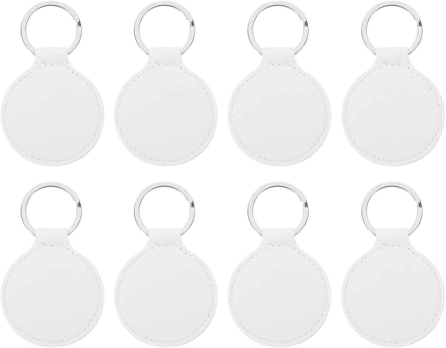 Amazon.com: PATIKIL Sublimation Blank Keychains, 8Pcs Round Keychain ...