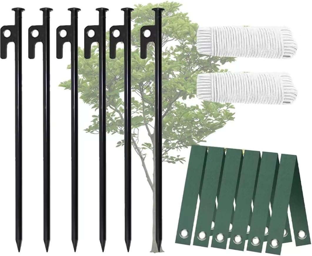 Amazon.com : Heavy Duty Steel Tree Stake Kits,Tree Stakes and Supports ...