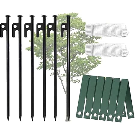 Amazon.com : Heavy Duty Steel Tree Stake Kit,Tree Stakes and Supports ...