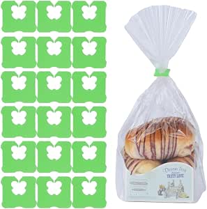 Amazon.com: Sarini 100 Pieces Reusable Plastic Bread Clips Keep Your ...
