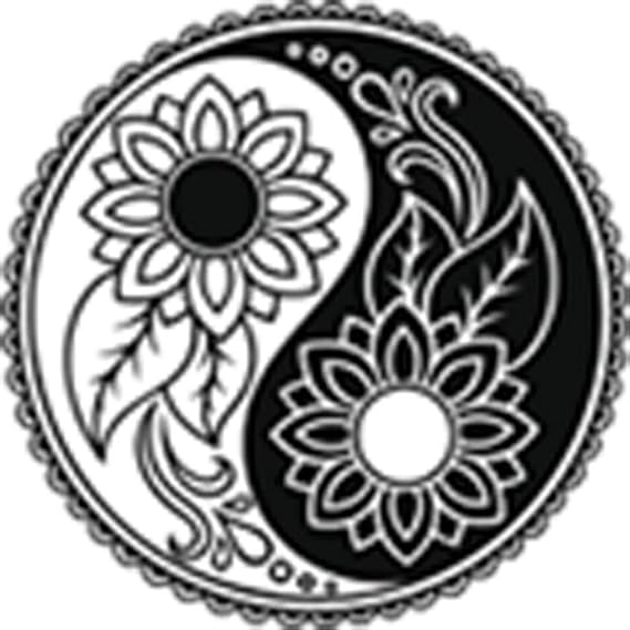 Amazon.com - Sunflower Daisy Ying Yang Icon Vinyl Decal Sticker (4" Wide)