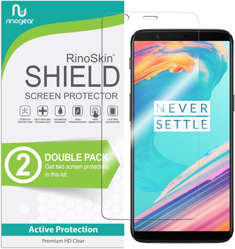 Amazon.com: RinoGear (2-Pack) Screen Protector for OnePlus 5T Screen ...