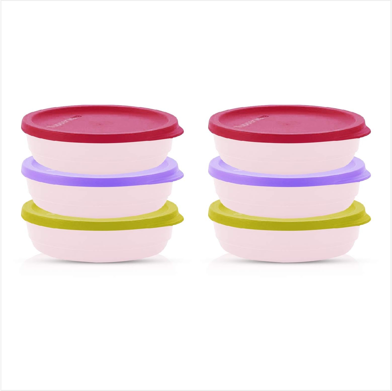 Buy Tupperware Tupin Plastic Container - 200 ml, 4 Pieces, Multicolored ...