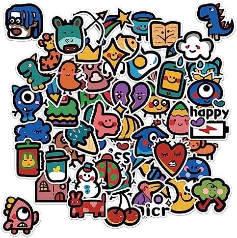 Amazon.com: 60pcs Cartoon Cool Stickers for Adults Teens Boys，Cute ...