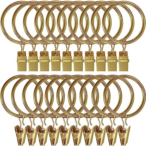 KIPTVO 30PCS Curtain Clips, Rustproof Metal Curtain Rings With Clips ...