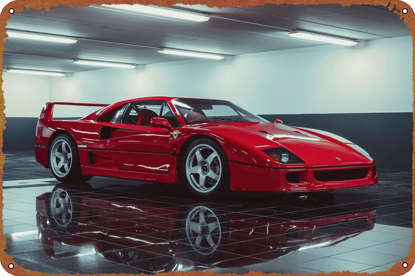 Amazon.com: Ferrari Professional Tin Poster- Ideal Wall Decor for Bars, Cafes, Offices ...