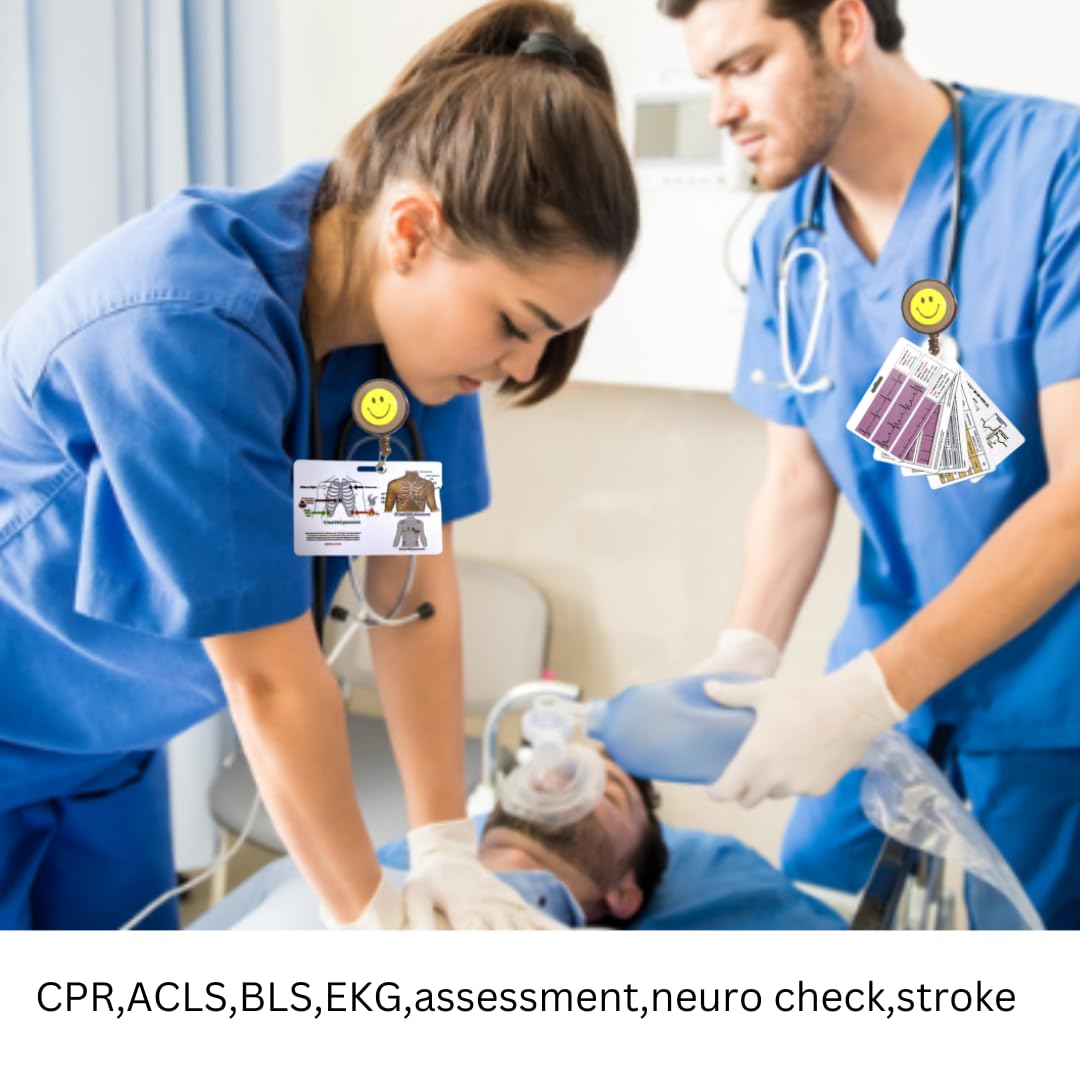 Snapklik.com : MOMOZEE - Paramedics/EMS/EMT Badge Reference Card Set- Physiacl Cards & Cheat ...