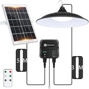 Aigostar Solar-hängeleuchte,8 m Kabel,Solarlampen für außen hängend mit ...