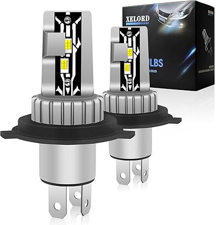 XELORD LED H4 Ampoules 6000K Blanche De Phares Avant De Voiture Pour ...