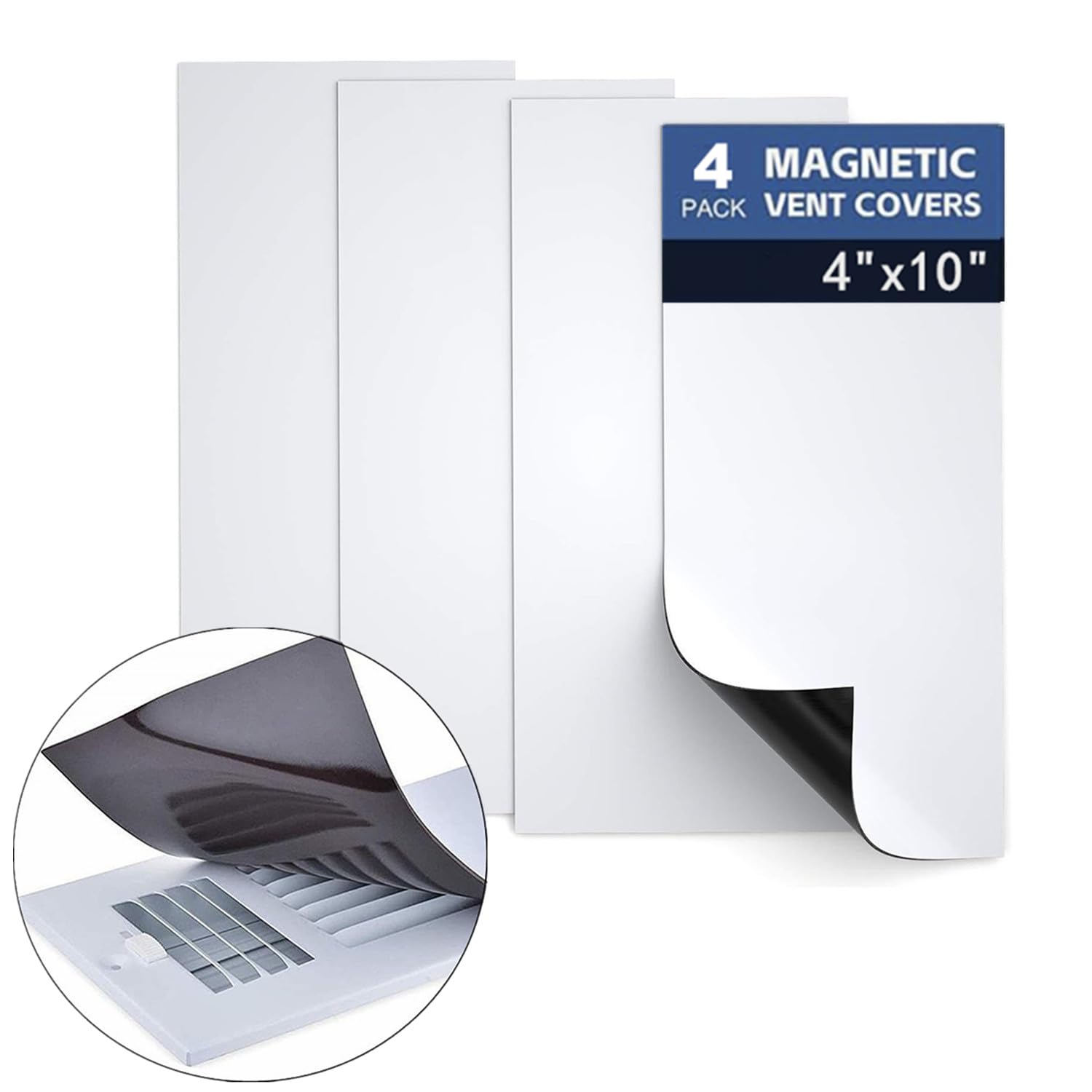 Snapklik.com : Magnetic Vent Covers 4" X 10", 4 Pack Thick Stronger ...