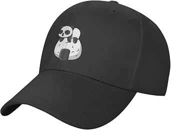 Amazon.com: Adjustable Cute Panda Rice Balls Baseball Caps for Men ...