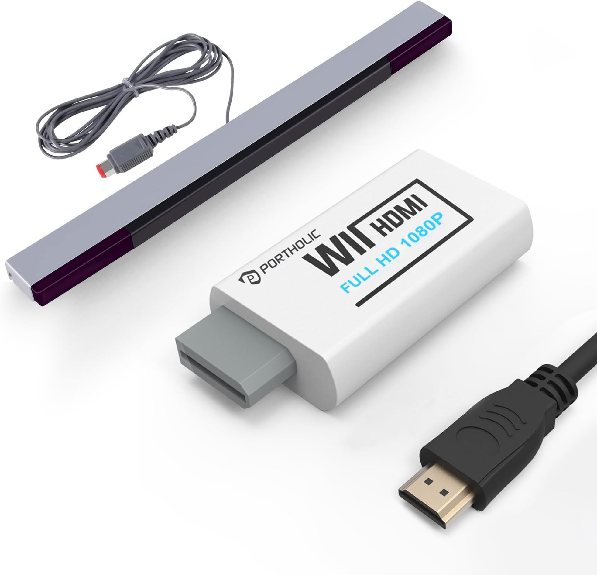 Amazon.com: PORTHOLIC Wii HDMI Adapter, 480p to 720P, Wii to HDMI ...