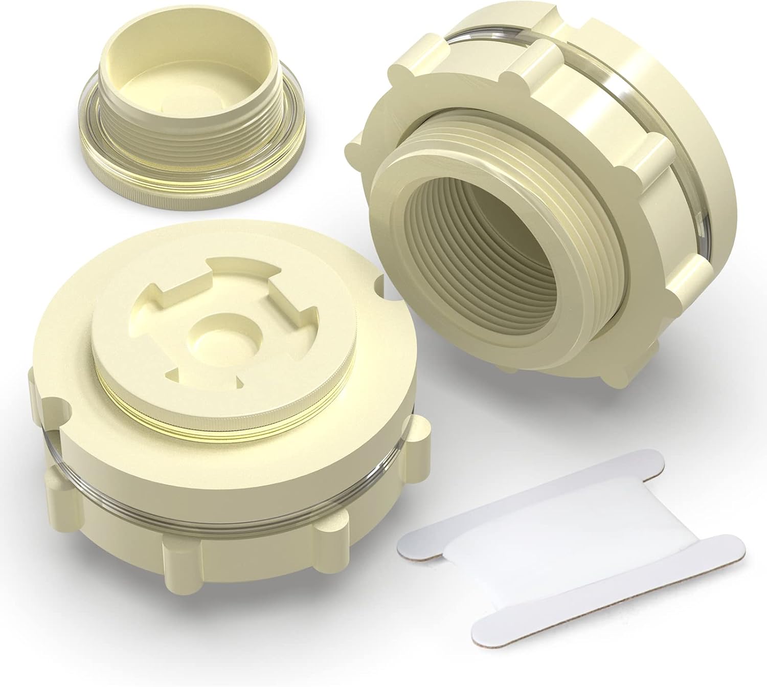 TAISHER 4PCS White ABS 1-1/2" Bulkhead Tank Connector Adapter Fitting ...