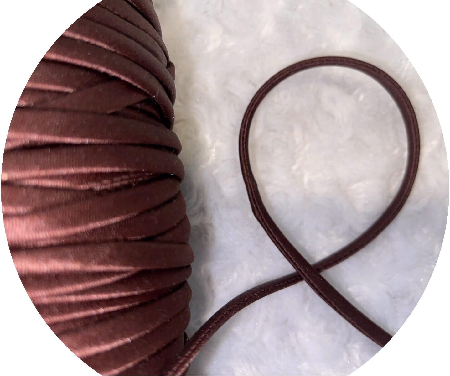 Amazon.com: 10 Yards Chocolate Brown Satin Cord Spaghetti Strap String ...