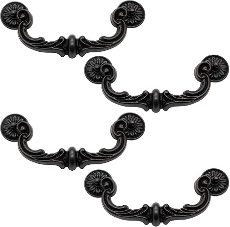 Biaungdo 4 Pcs 151mm/6 Hole Center Pull Handles, Zinc Alloy Rustic ...