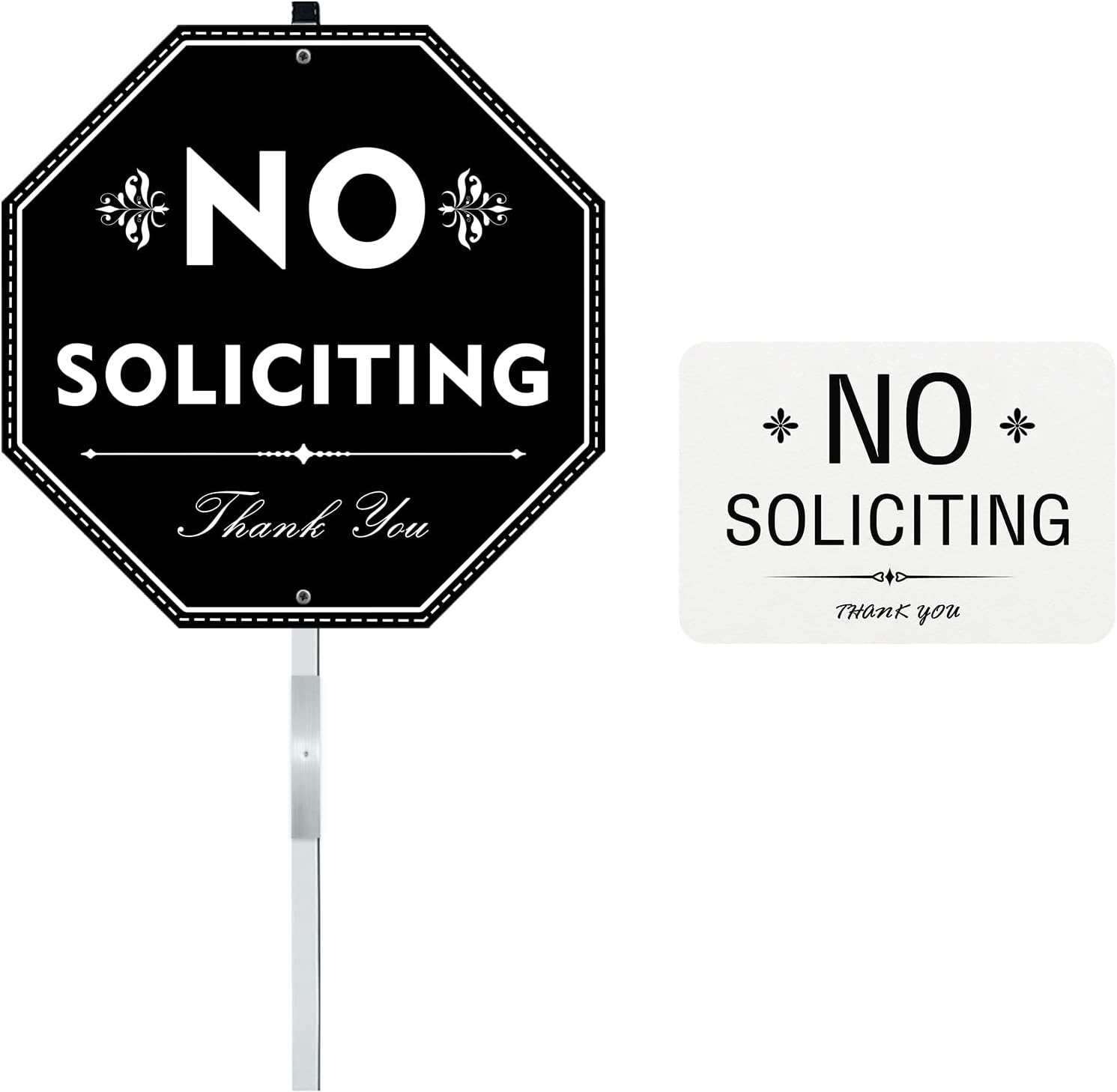 Amazon.com: No Soliciting Sign for Yard, Aluminum No Soliciting Sign ...