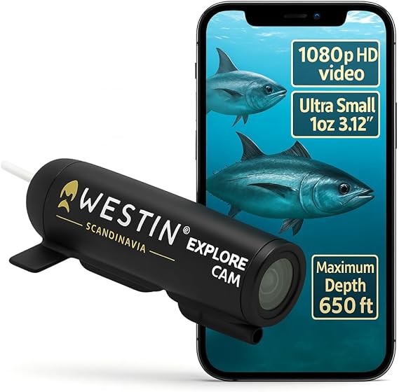 Amazon.com: Westin Explore Cam - Castable Underwater Fishing Camera for ...