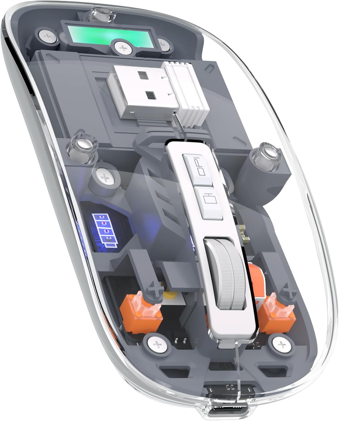 Amazon.com: FMOUSE Beautiful Wireless Mouse, Transparent Bluetooth Mice ...