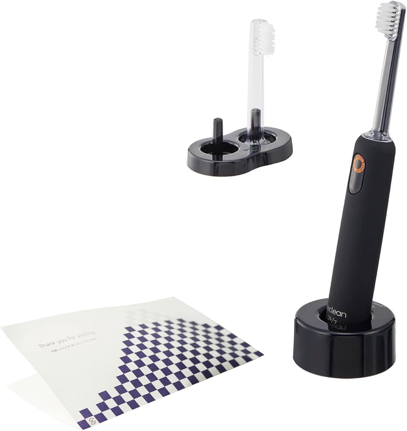 Amazon.co.jp: reclean 24/7 リクリーン 超音波歯ブラシ（BLACK）＆おもてな紙セット 伊藤超短波 超音波電動歯 ...