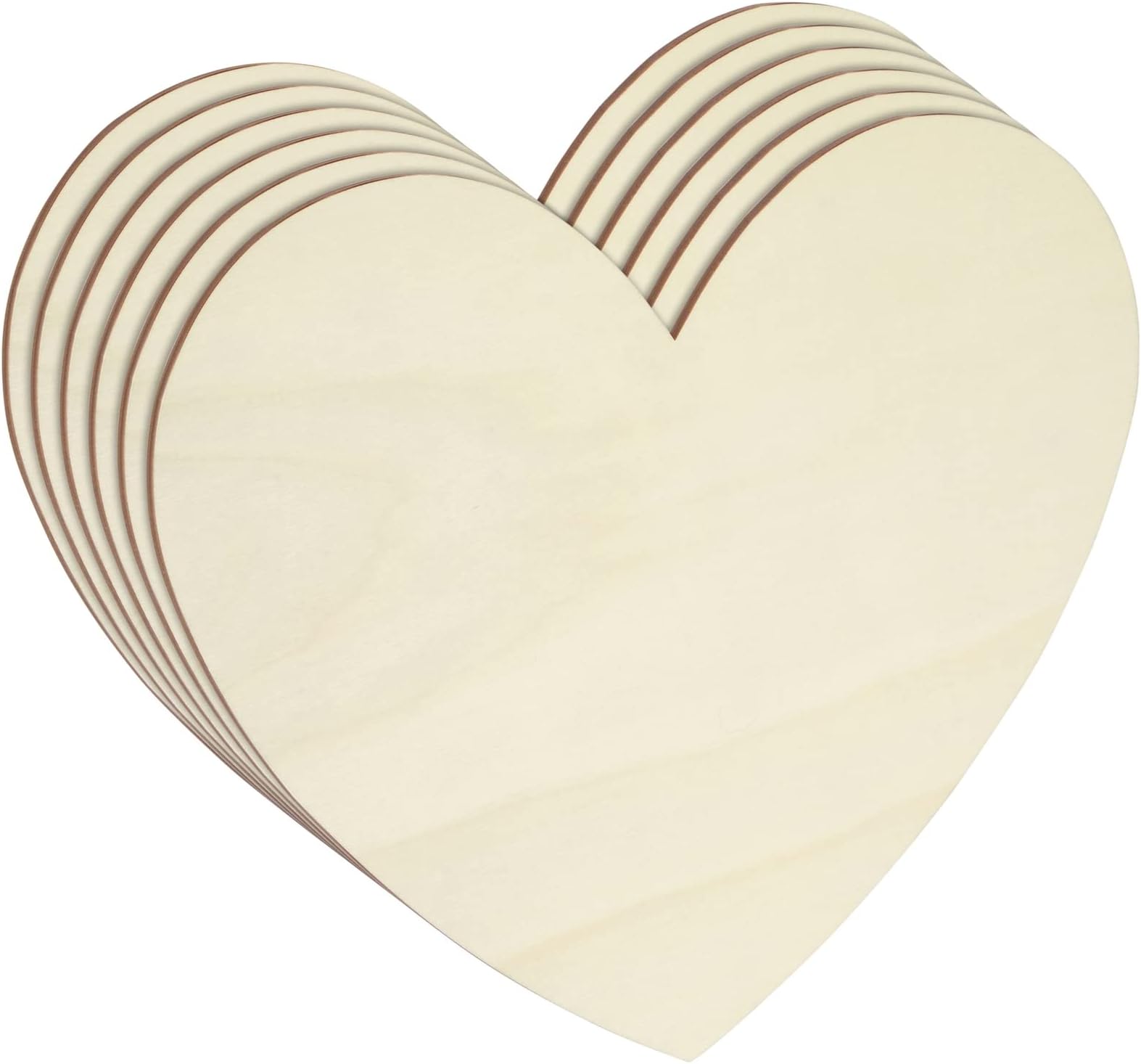Amazon.com: Wooden Hearts for Crafts, 10 Pack 12 Inch Blank Heart ...