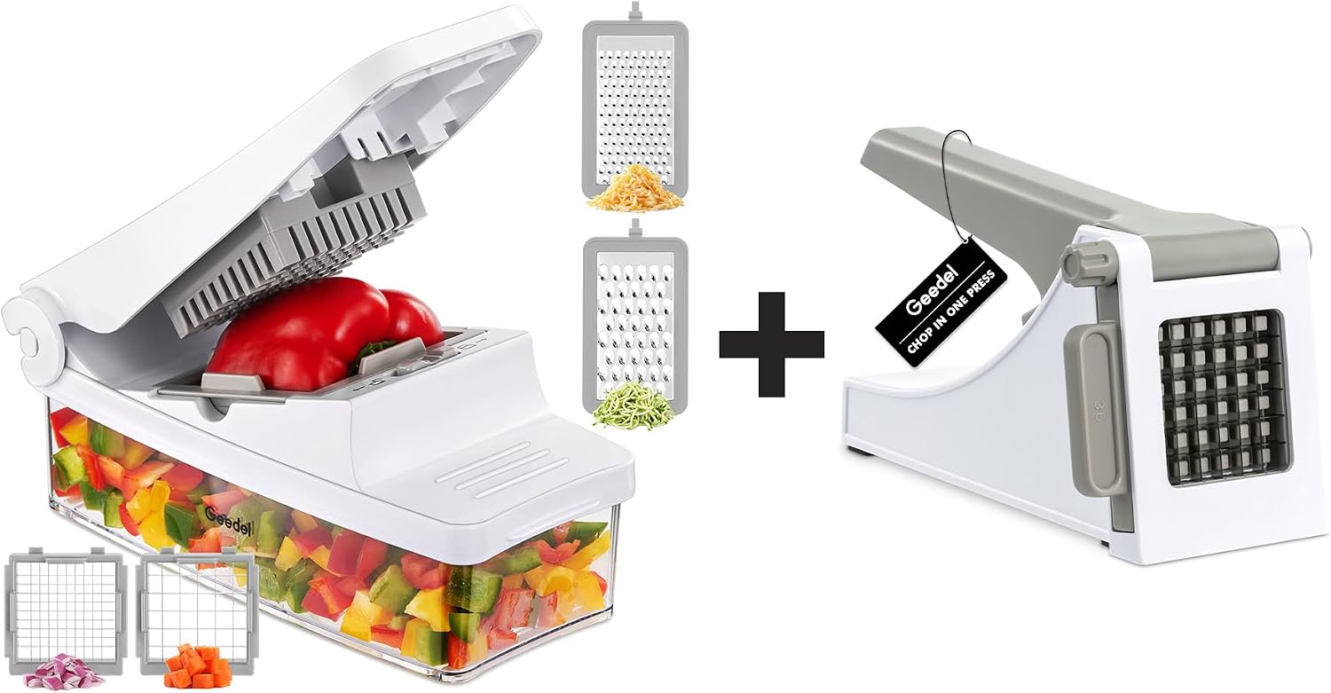 Amazon.com: Food Chopper and Fry Cutter Bundle: Home & Kitchen