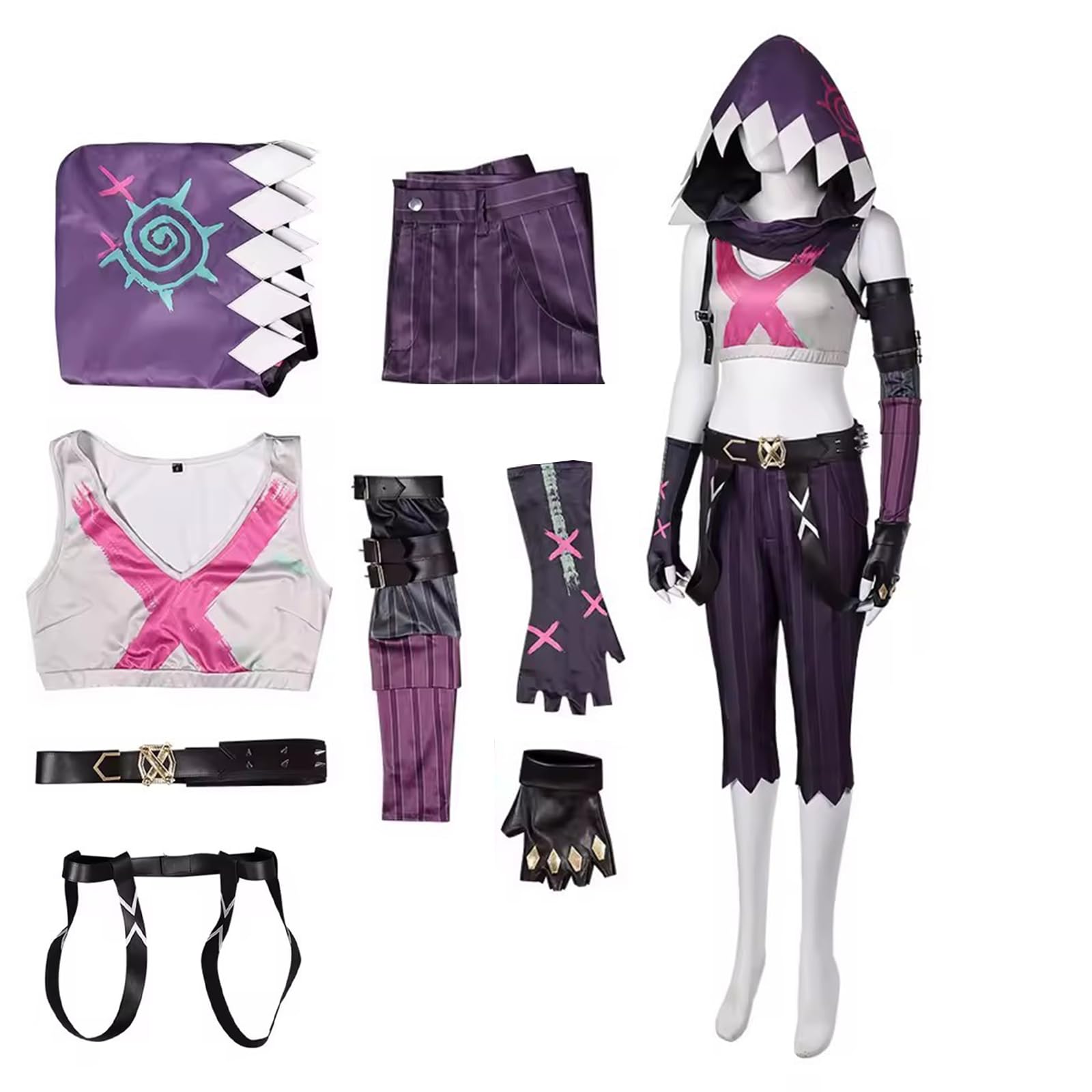 Arcane Cosplay Arcane Costume Outfit Women Suit Game Cosplay Halloween ...