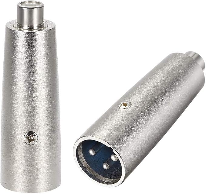 Amazon.com: uxcell® XLR Male to RCA Female Adapter,Gender Changer - 3 ...