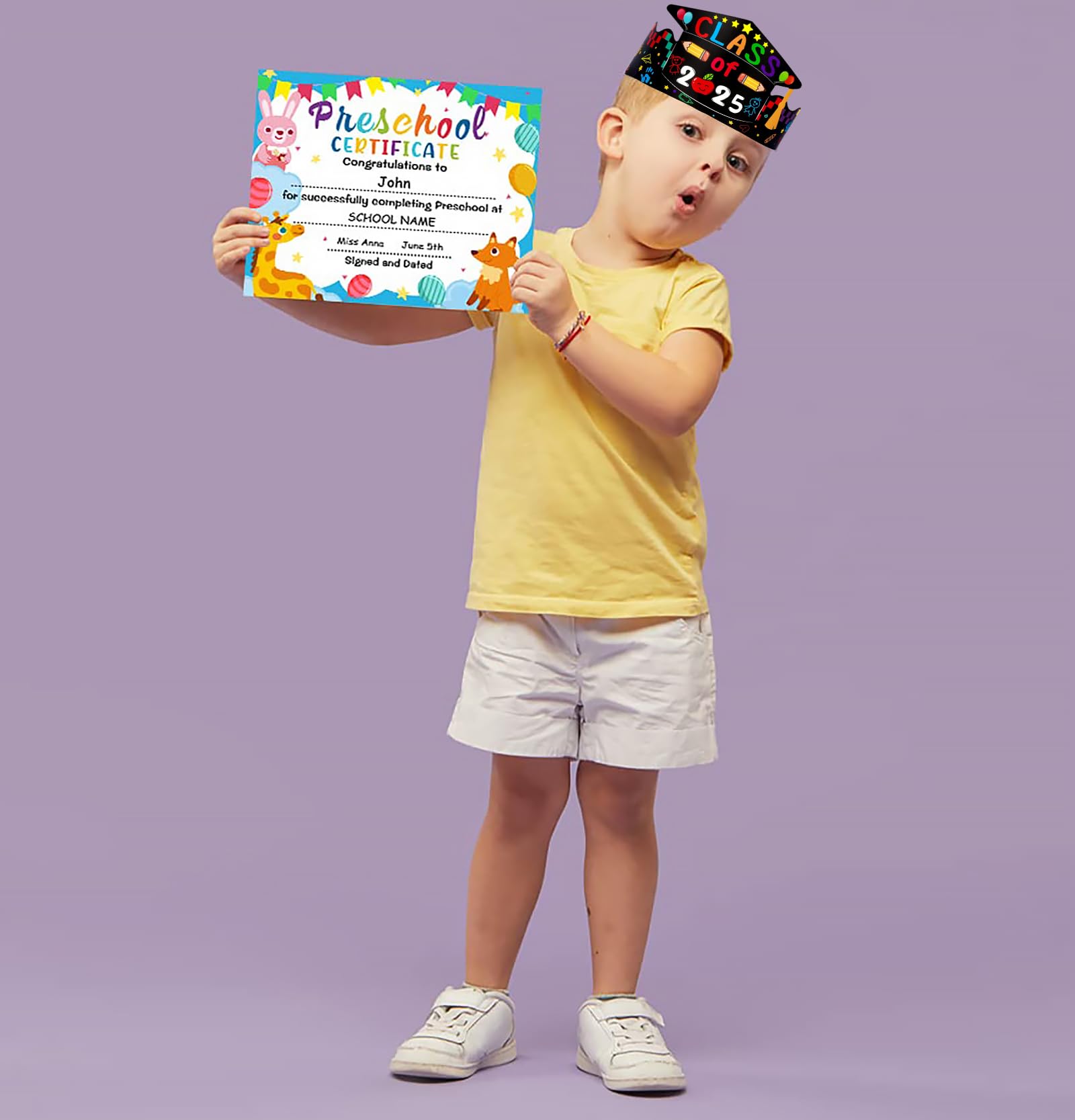 Snapklik.com : WaaHome Kids Preschool Graduation Paper Cap 2025-24pcs ...