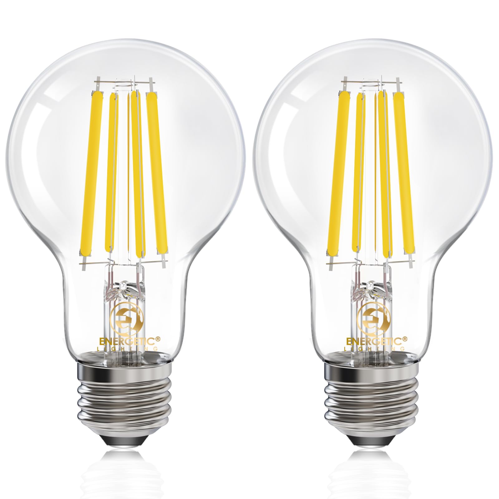 Energetic Dimmable A19 LED Edison Light Bulb, 12W Equivalent 100W ...