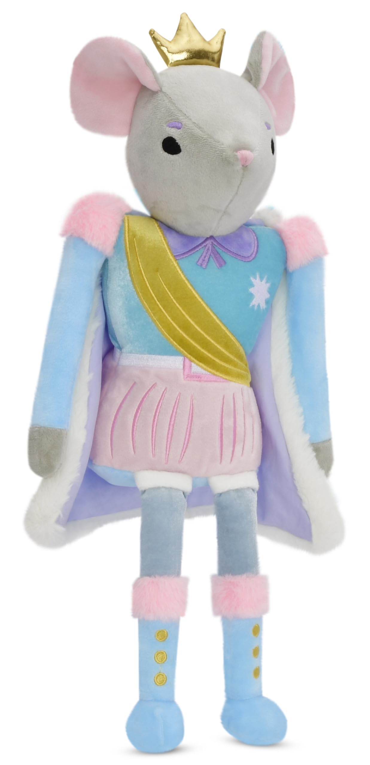 Amazon.com: iscream Furry Plush 18.5" Nutcracker Mouse King Embroidered ...