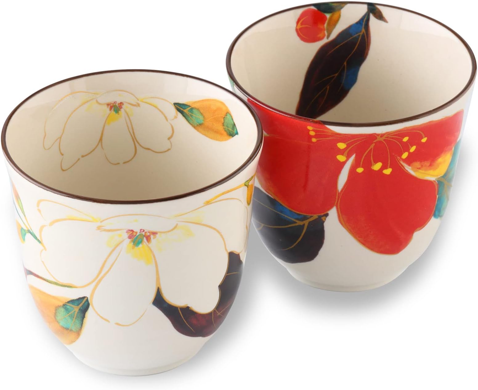 Amazon.com | Mino Ware Traditional Japanese Yunomi Tea Cups, Set of 2 ...