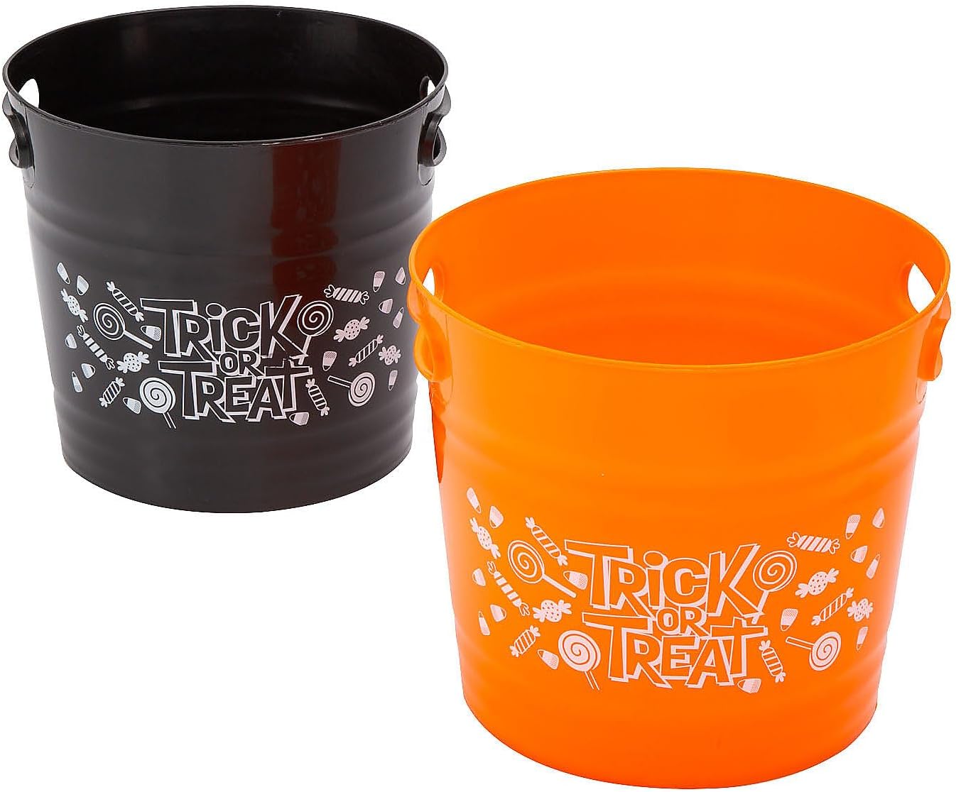 Amazon.com: Fun Express Trick or Treat Candy Bucket Assortment - 4 Pc ...