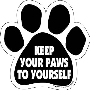 Amazon.com : Imagine This Paw Car Magnet, Keep Your Paws to Yourself, 5 ...
