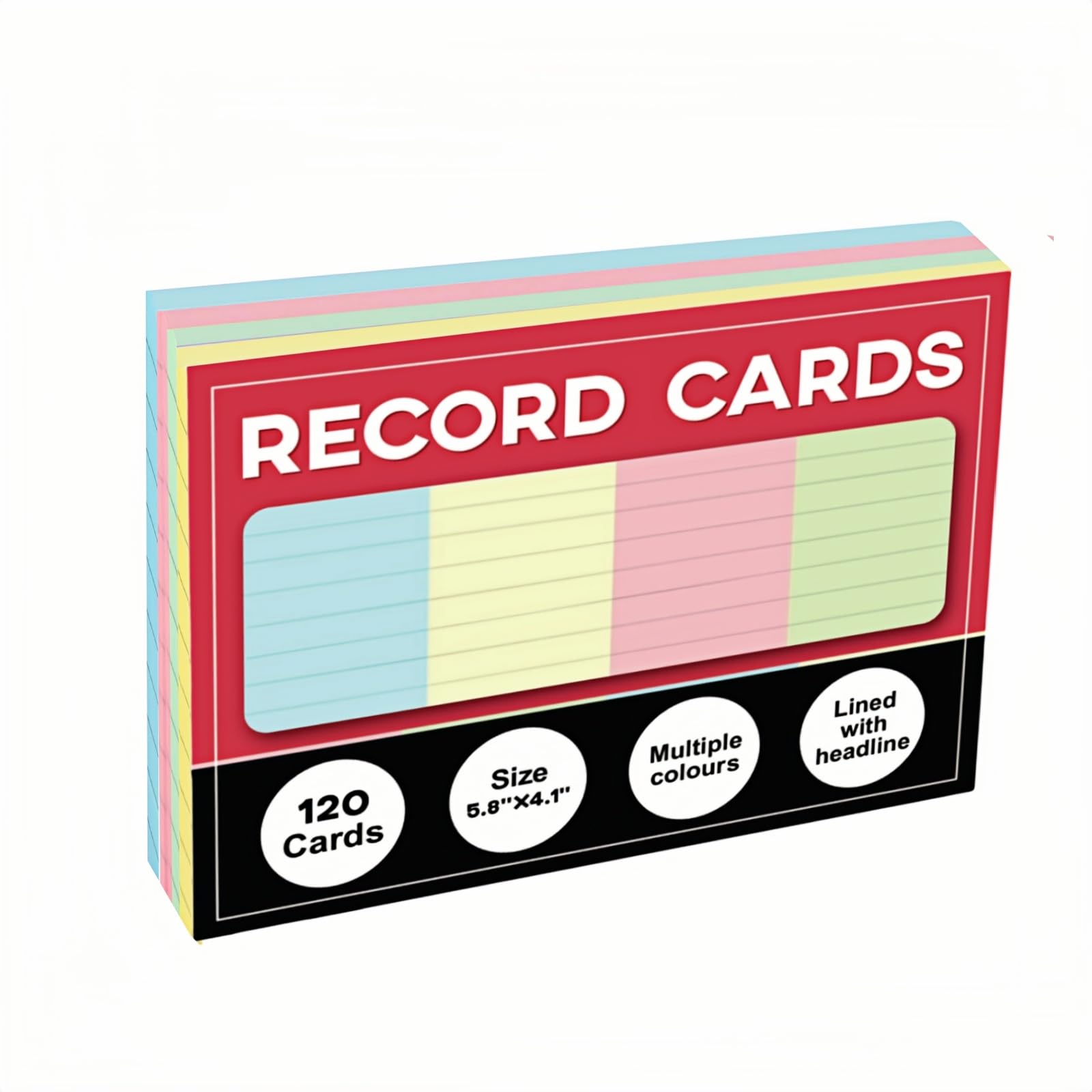 Flash Cards Paper A6 Record Cards 148 * 105mm Multi-Coloured Revision ...