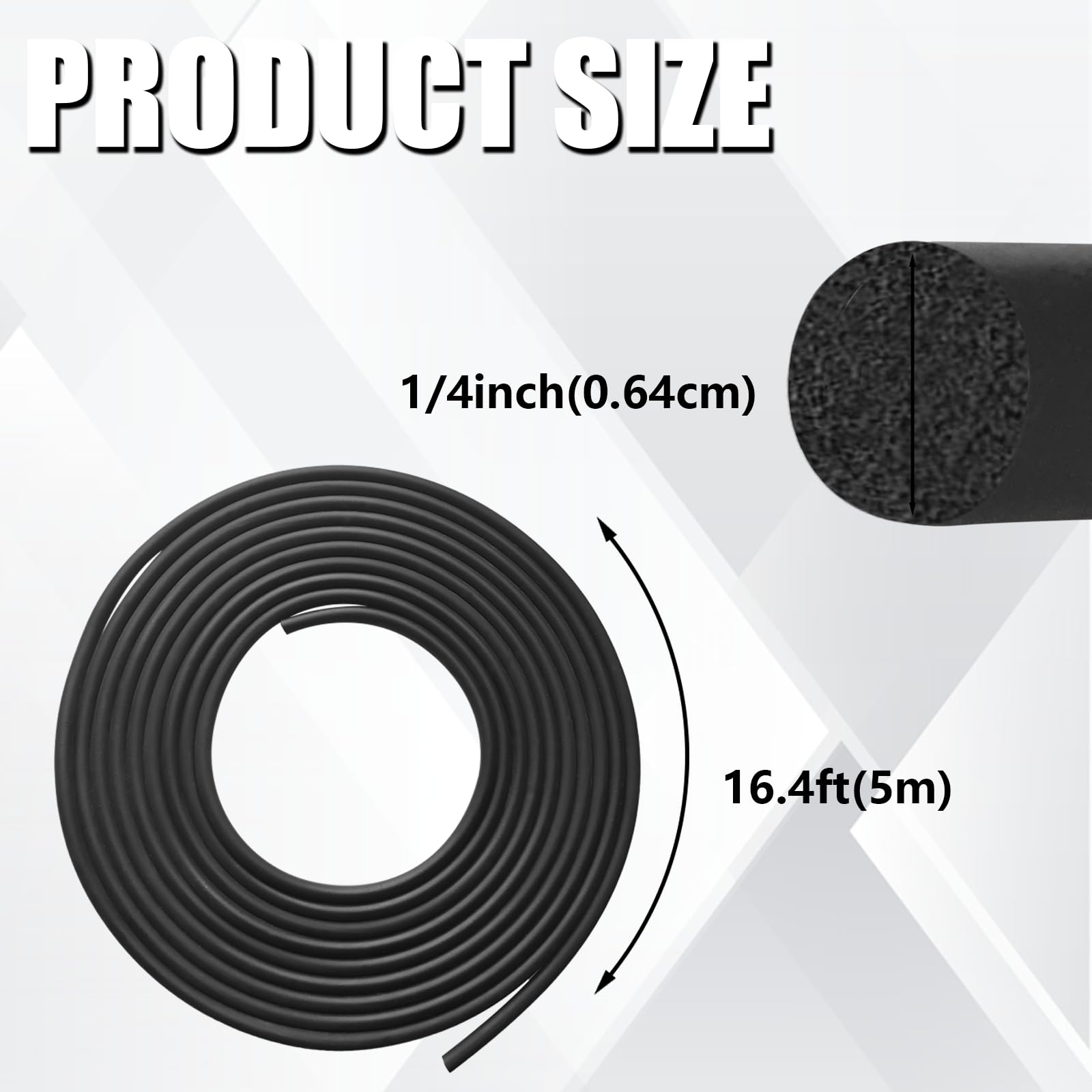 Snapklik.com : Backer Rod 1/4 Inch, EPDM Rubber Foam Caulk Saver 16.4 ...