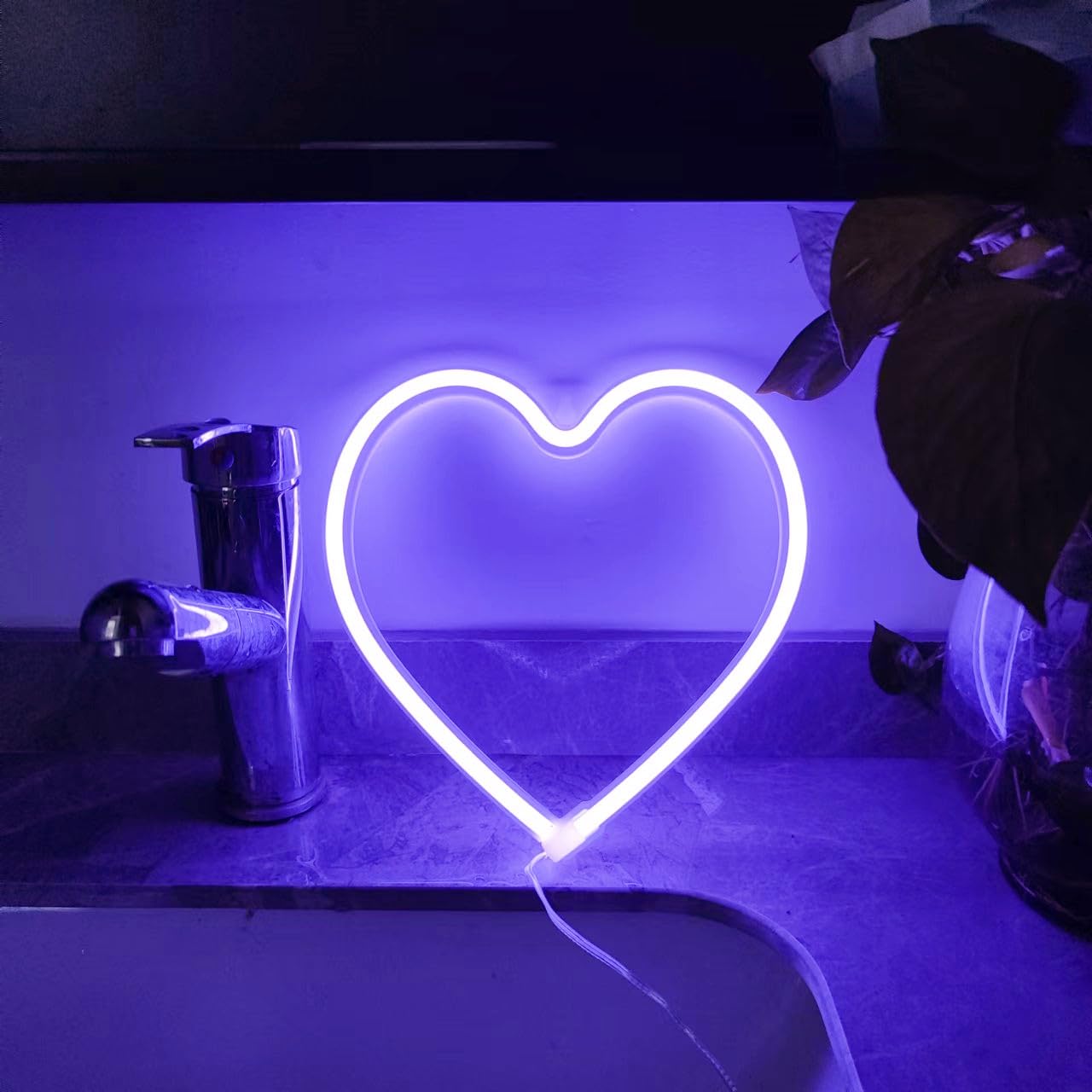 Neon Purple Hearts Glittering Purple Heart Wallpaper | WallpapersOK