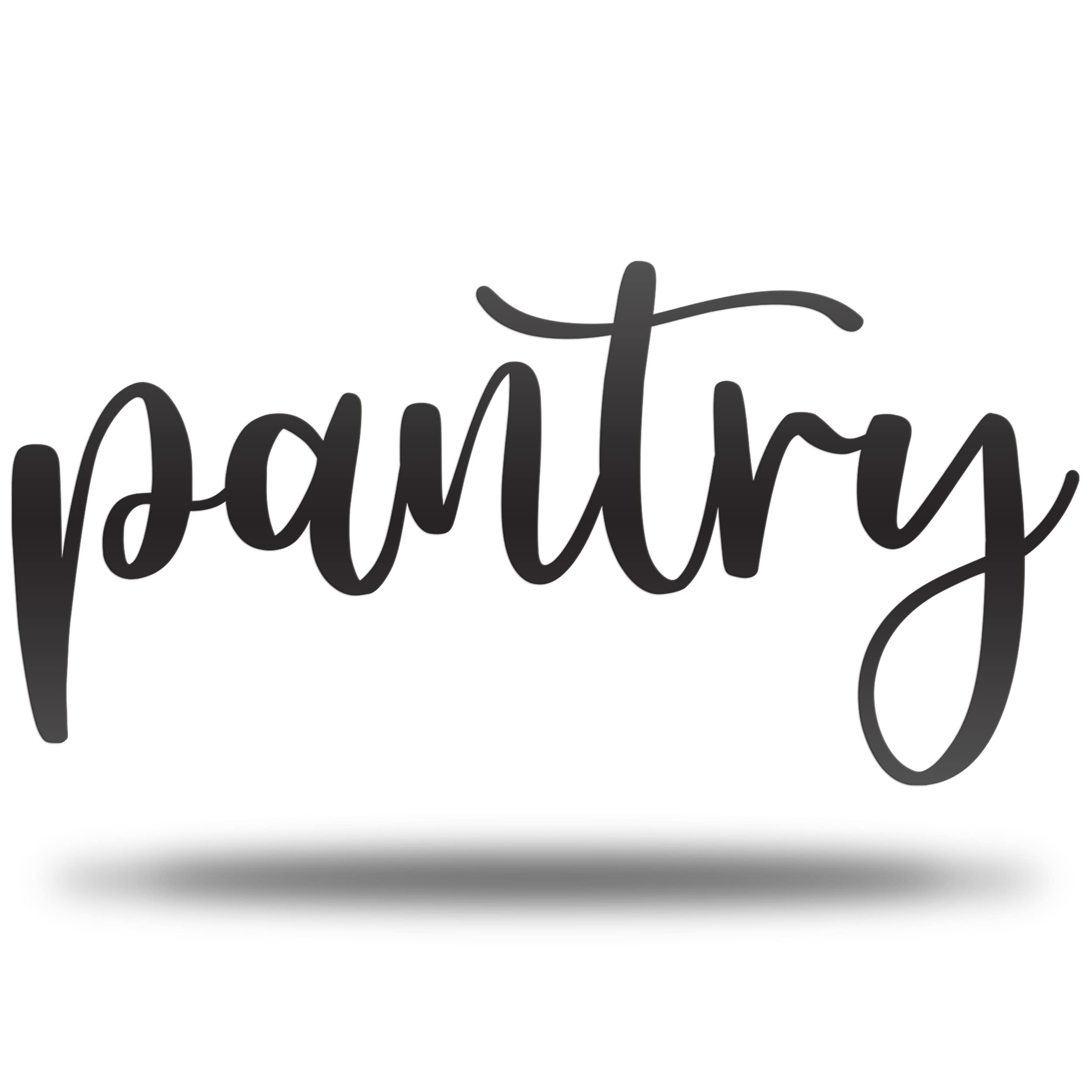 Amazon.com: Vivegate Pantry Word Sign Metal Wall Decor - 15"X8" Black ...