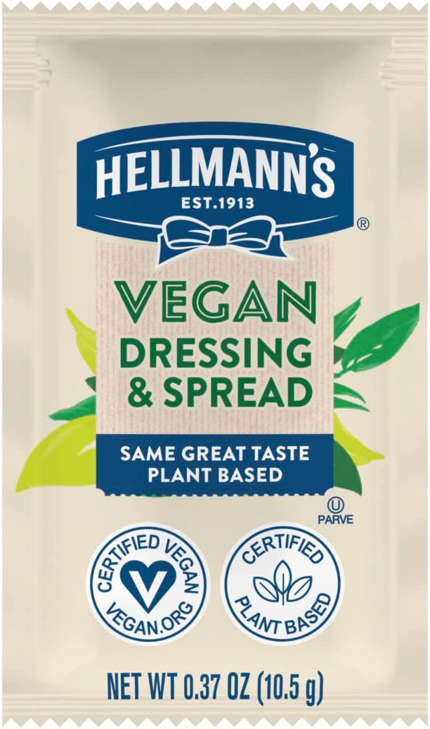 Amazon.com : Hellmann's Vegan Mayonnaise Stick Packet Mayo Made with ...