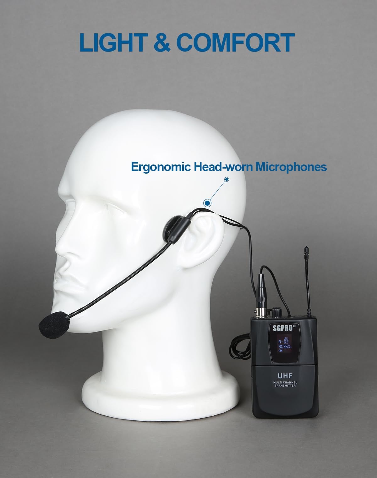 Snapklik.com : SGPRO Dual Wireless Head-Worn Microphone Set - Compact ...