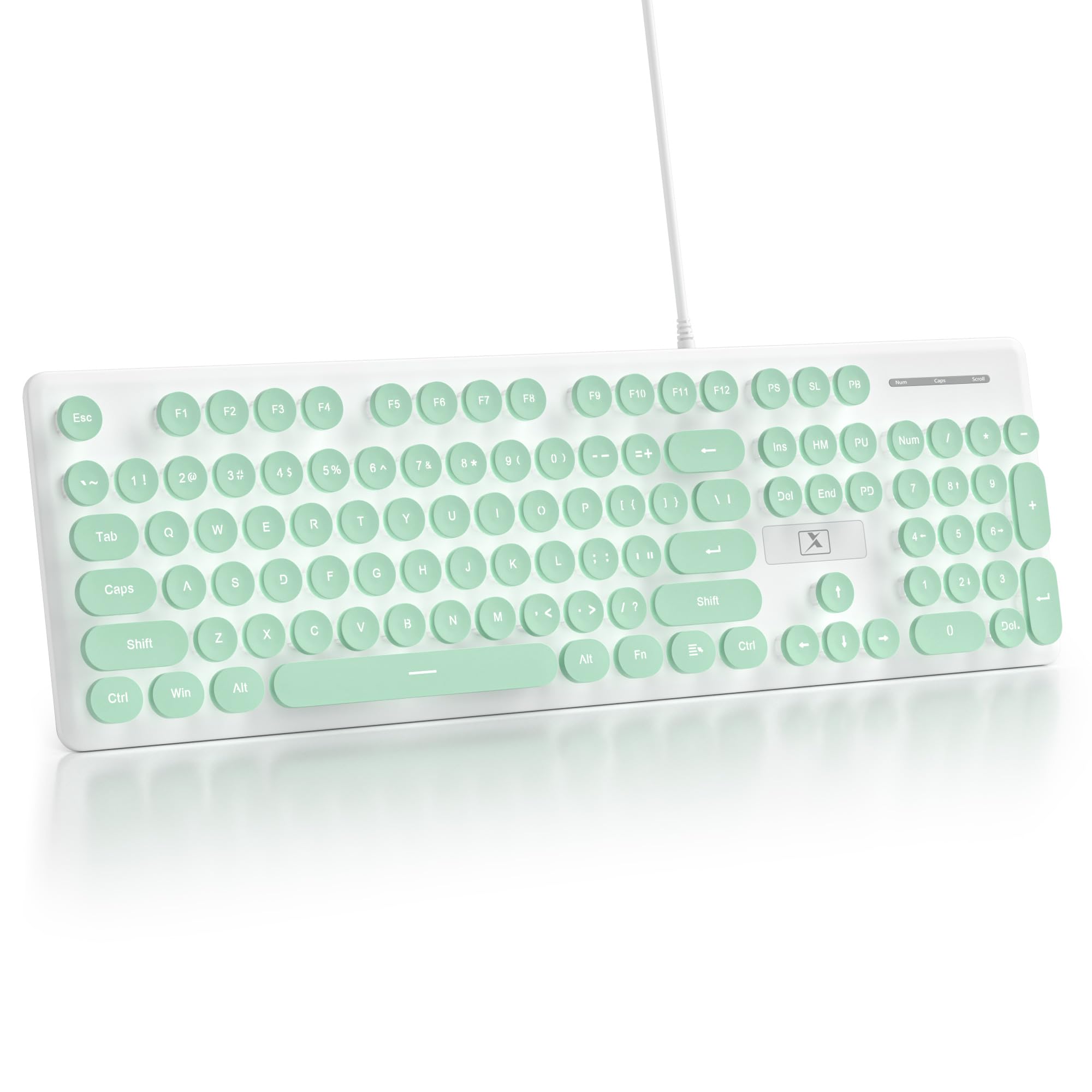 Amazon.com: iRoboosta Full Size White Backlit Membrane Keyboard, 104 ...