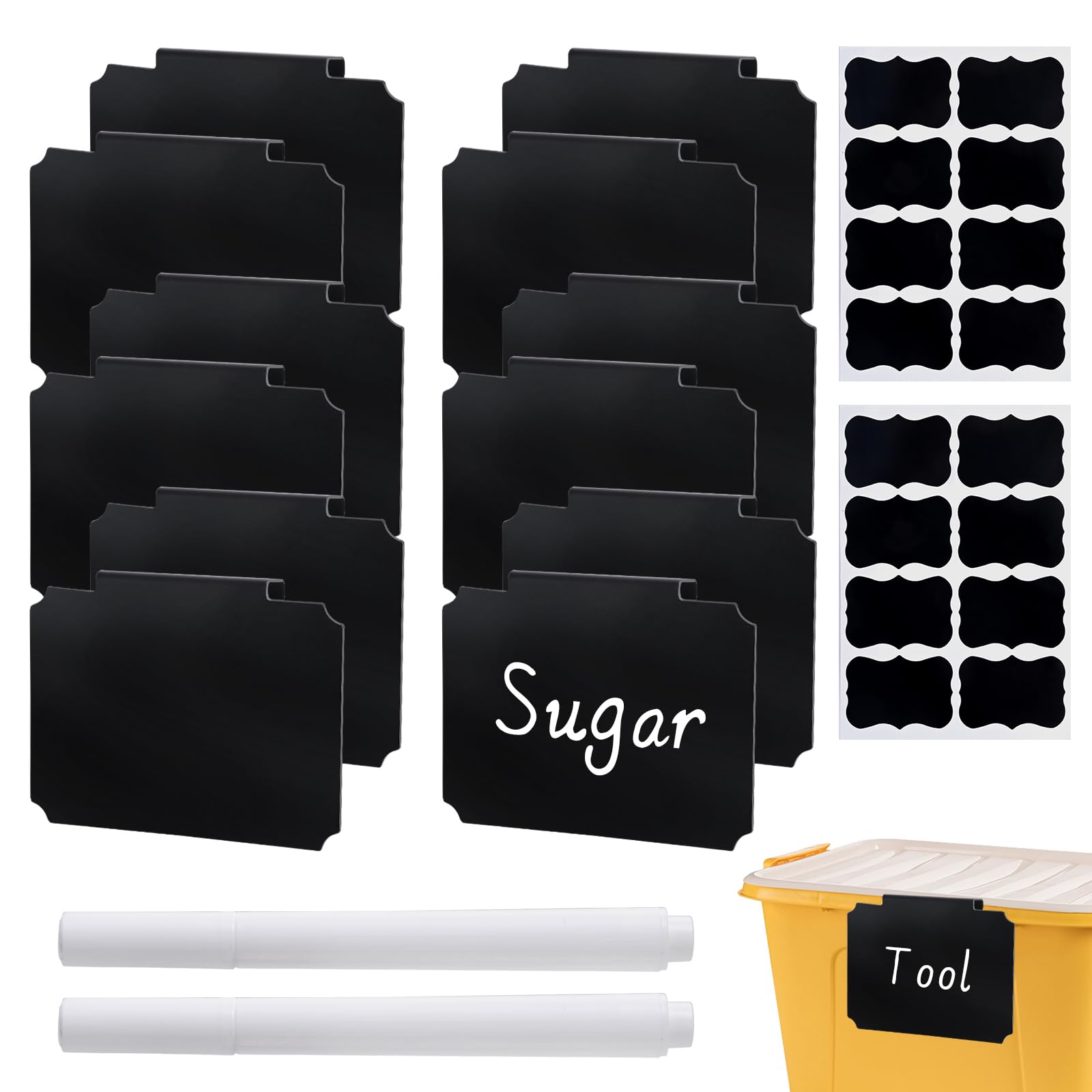 Snapklik.com : Abnaok 16 Pieces Basket Labels Clip On For Storage Bins ...
