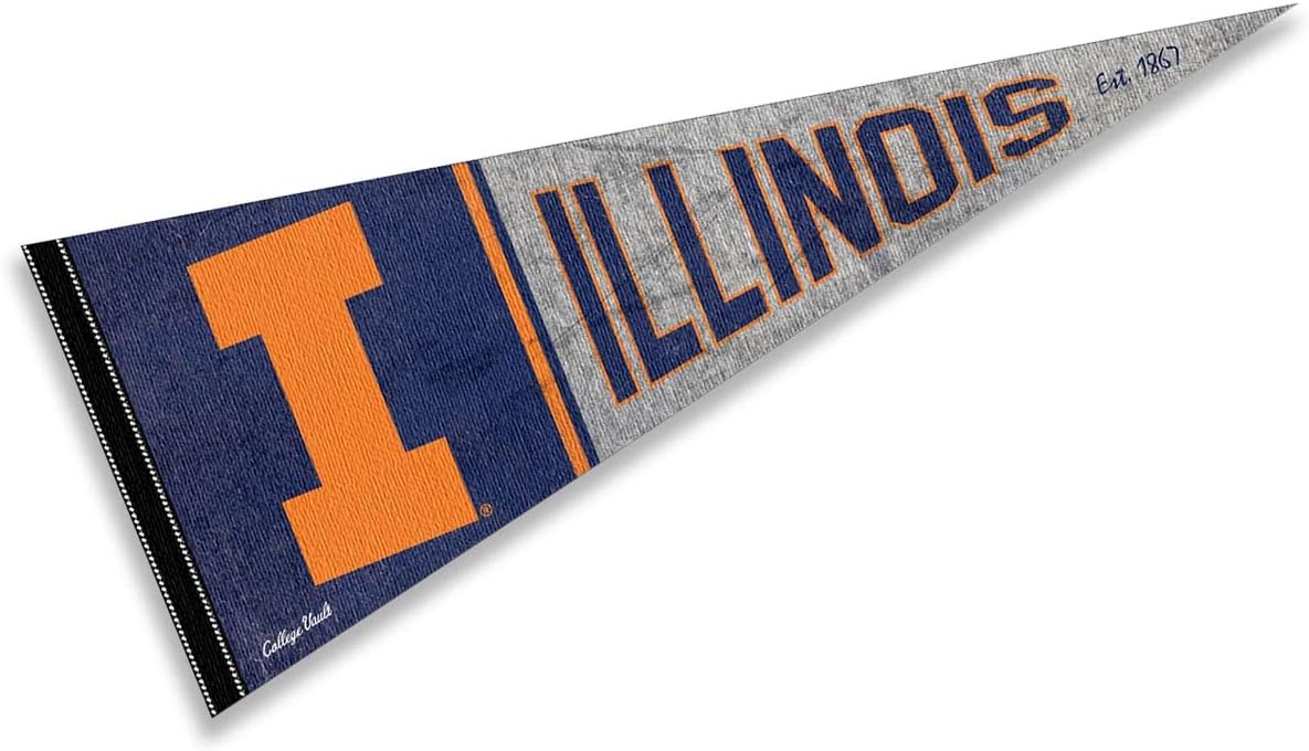 Amazon.com : Illinois Fighting Illini Pennant Throwback Vintage Banner ...
