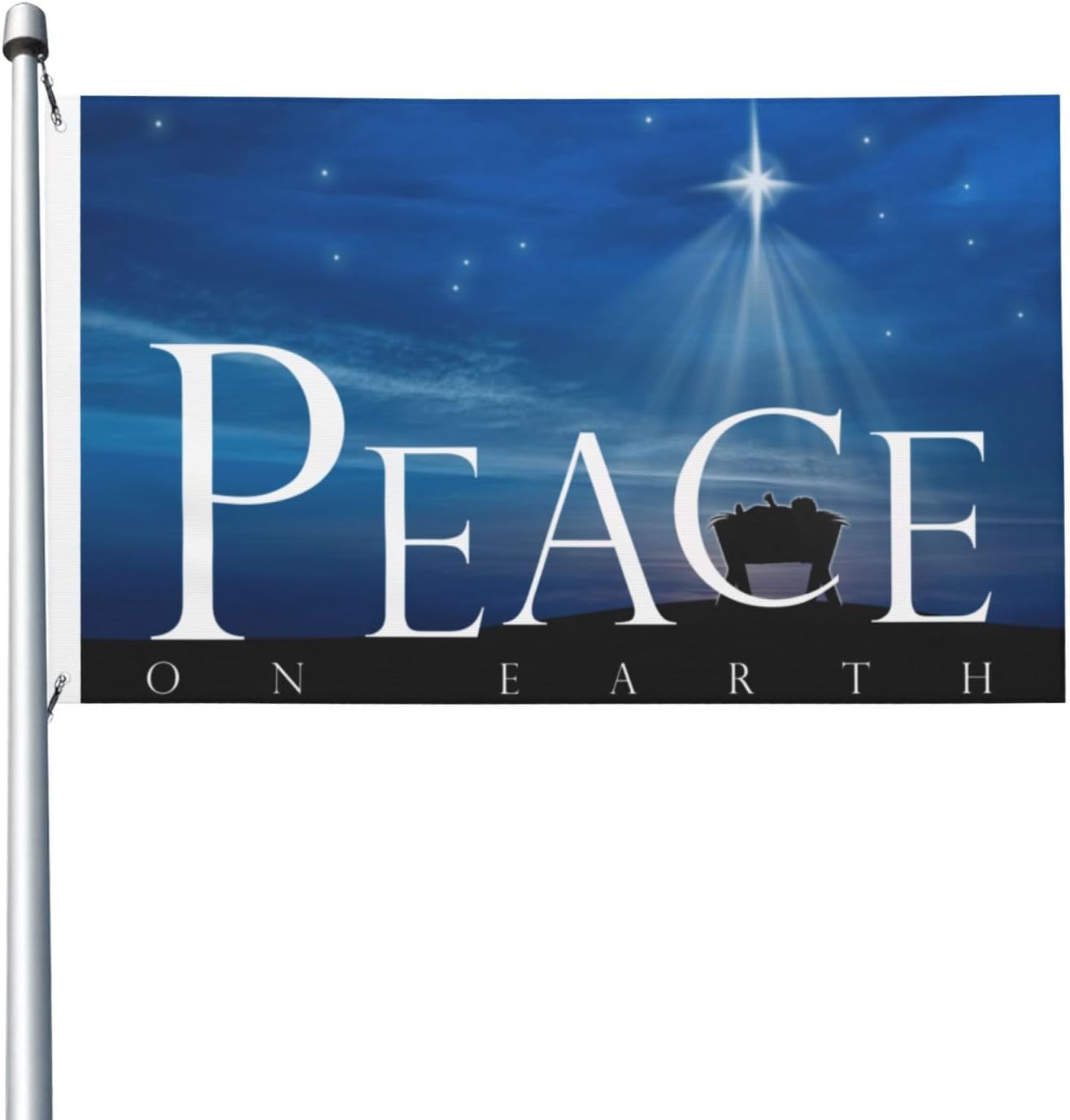 Amazon.com : Reaocly Peace on Earth Flag 3x5 Ft Nativity Outdoor Flags ...