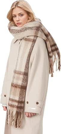 Amazon.com: PAMEILA Scarf for Women Winter Warm Long Shawl Large ...