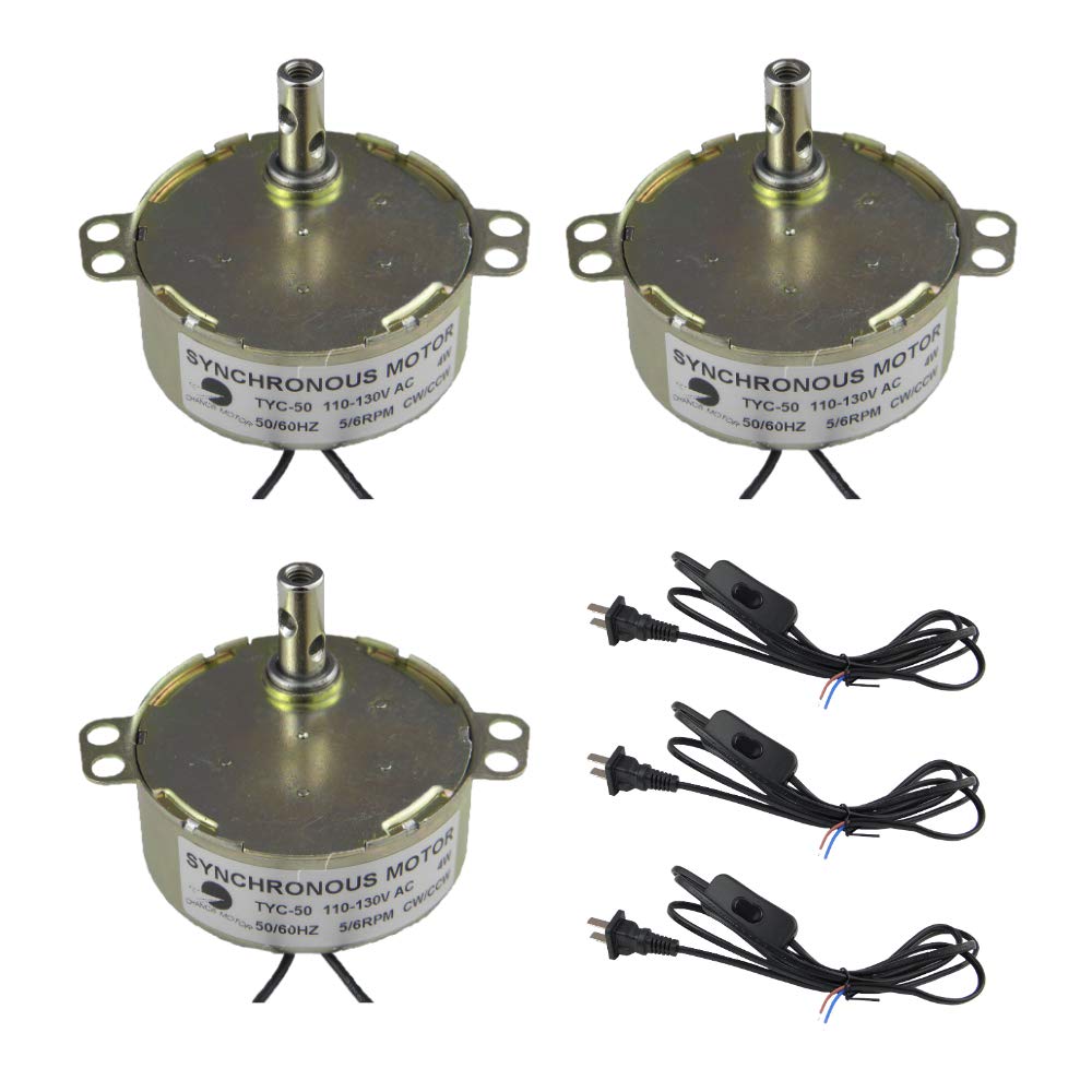 Amazon.com: CHANCS 3PCS Synchronous Turntable Motor Electric Motor ...