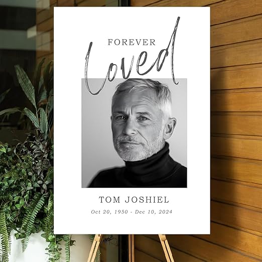 Amazon.com : Forever Loved Funeral Welcome Signs, Celebration Of Life ...