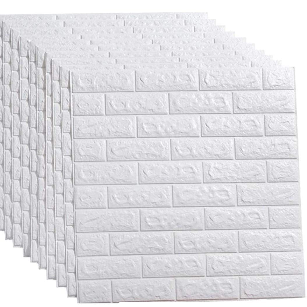 MAGPIE Construction 3D White Brick Wallpaper for Wall PE Foam Wall ...